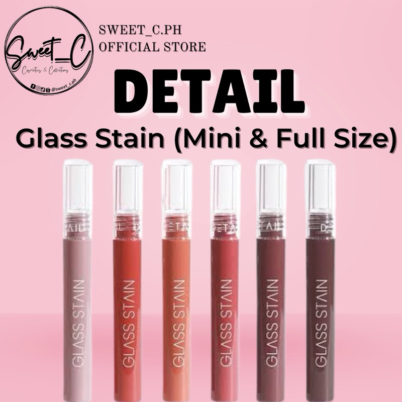 Detail Cosmetics Glass Stain Full Size and Mini | Shopee Philippines