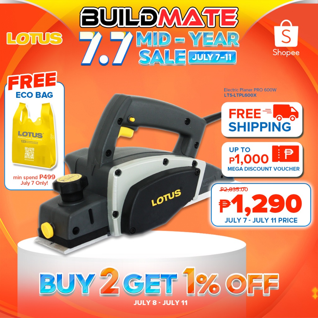 LOTUS 600W Electric Wood Planer for Woodworking 580W LTPL5800 82mm ...