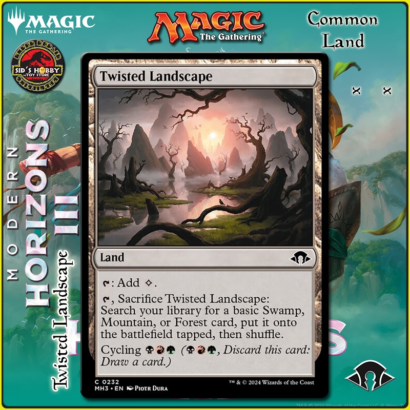 Twisted Landscape x x Modern Horizons 3 Land Common MH3 MTG | Shopee ...
