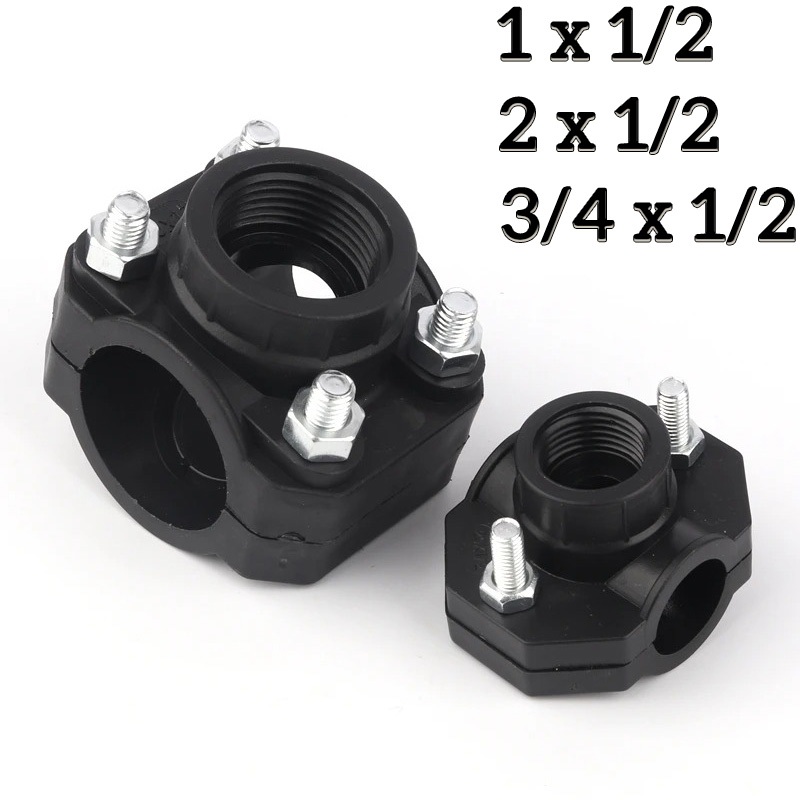 PE Compression Saddle Clamp 25mm/32mm/63mm PE Fittings Compression for PVC Pipe Accessories ...