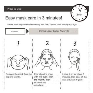 Derma Laser Quality 1st Original Face Sheet Mask 7 Sheets, Ceramide 100, Tea Tree 100, VC100 ...