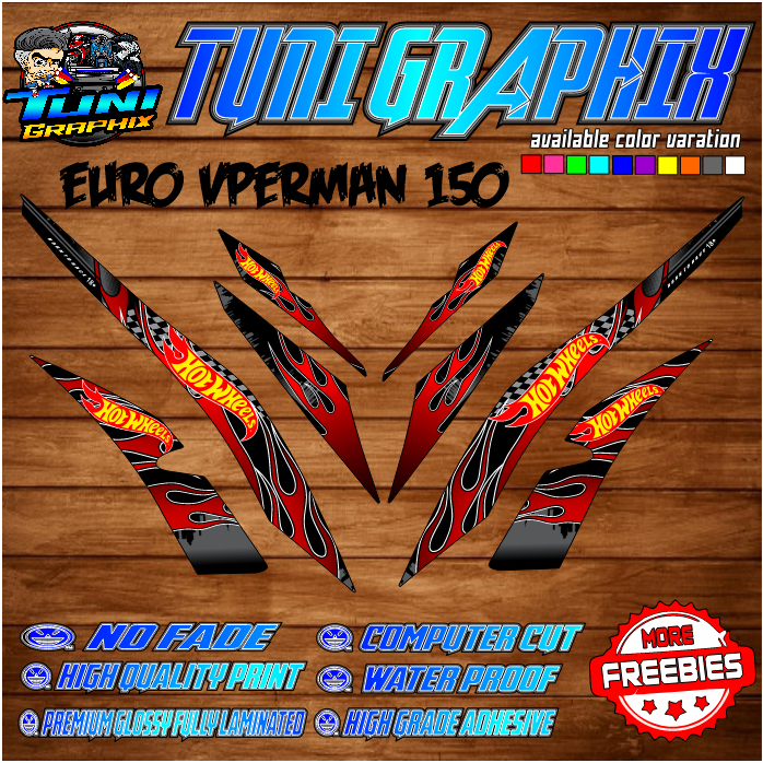EURO VPERMAN 150 HOTWHEELS STOCK DECALS | Shopee Philippines
