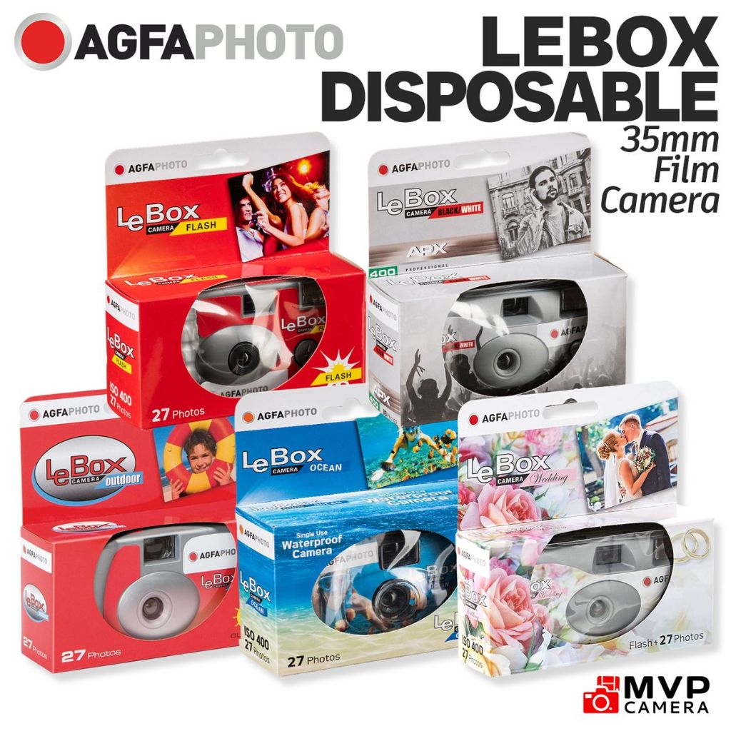 AGFAPHOTO AGFA LEBOX Ocean Outdoor Wedding B&W Disposable Film Camera ...