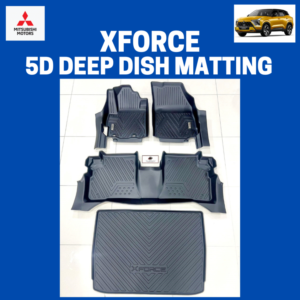 MITSUBISHI XFORCE 2025 5D Extended Deep Dish Matting Floor Mats XForce ...