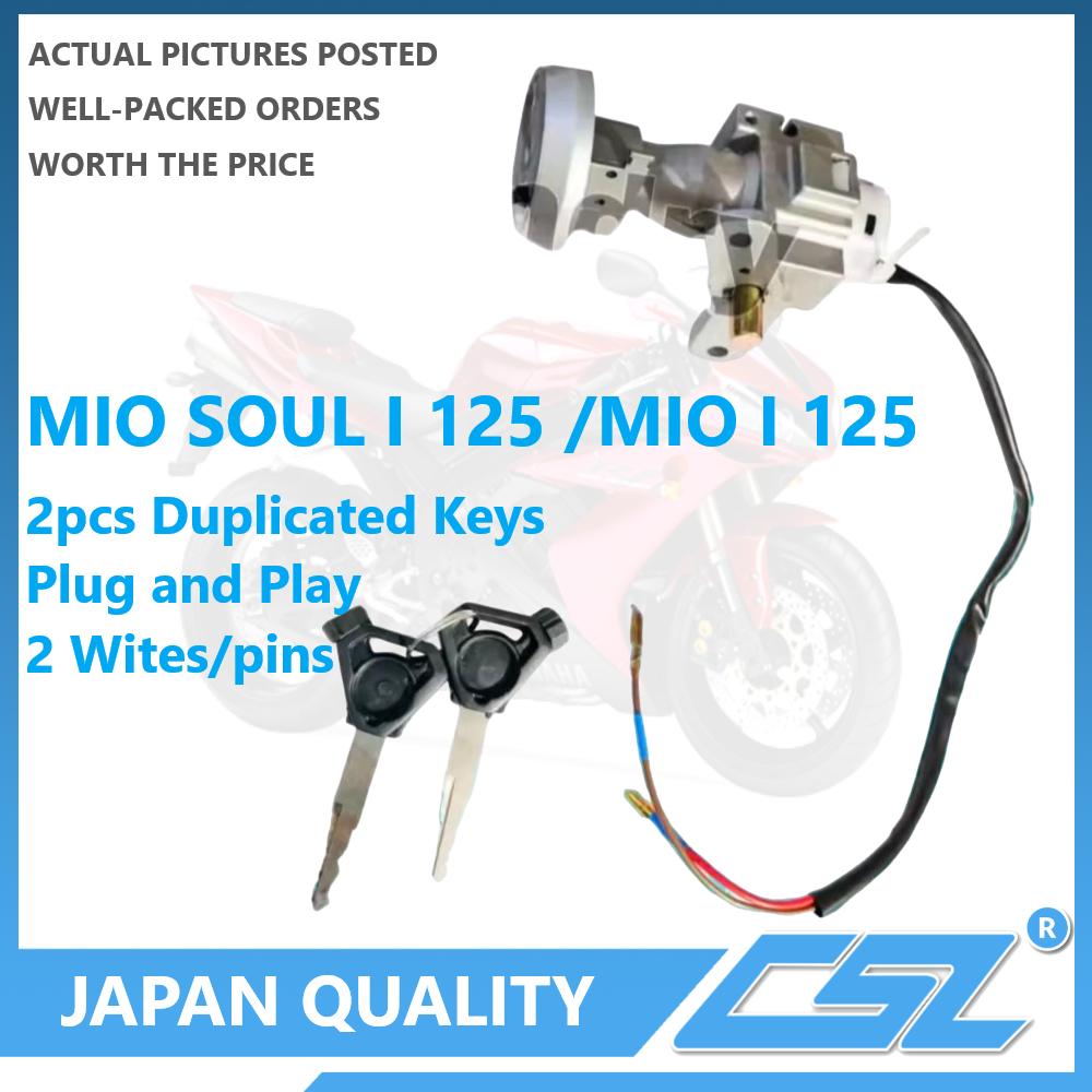CSL IGNITION MAIN SWITCH 2 KEYS FOR YAMAHA MIO SOUL I 125 MIO I 125 ...