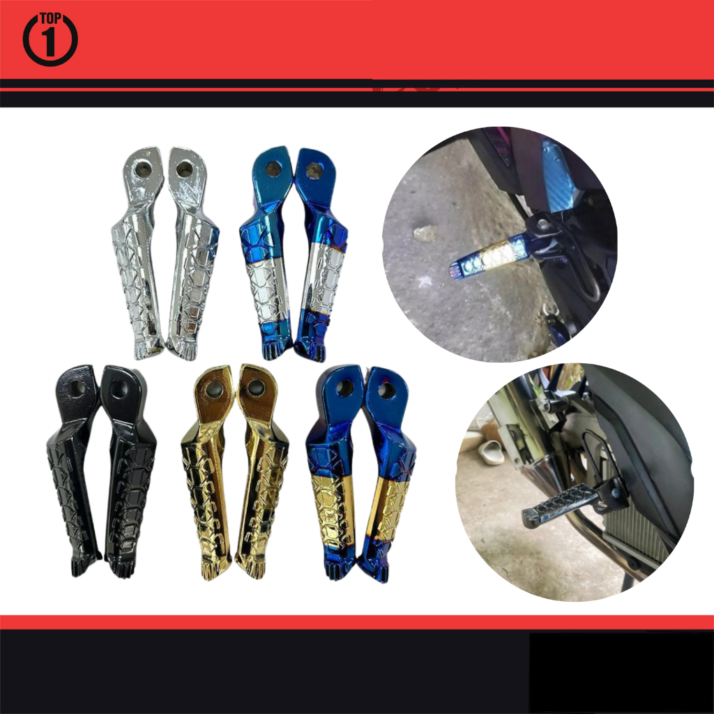 Top1 PH 1 Pair CNC Alloy Rear Footrest HONDA Click Beat Fi ADV Genio ...