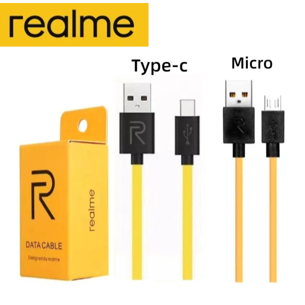 Realme Data Cable 3A Vooc Fast Charging Micro USB/TYPE-C USB cable fast ...