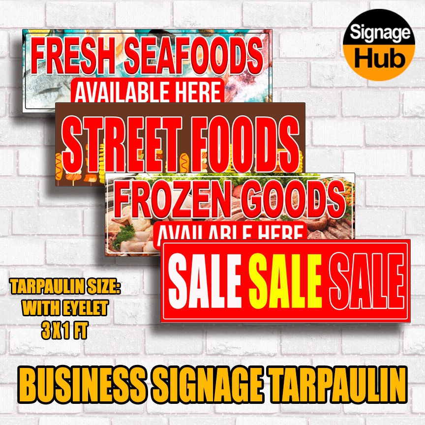 BUSINESS SIGNAGE Tarpaulin 3ft X 1ft with eyelet | Shopee Philippines