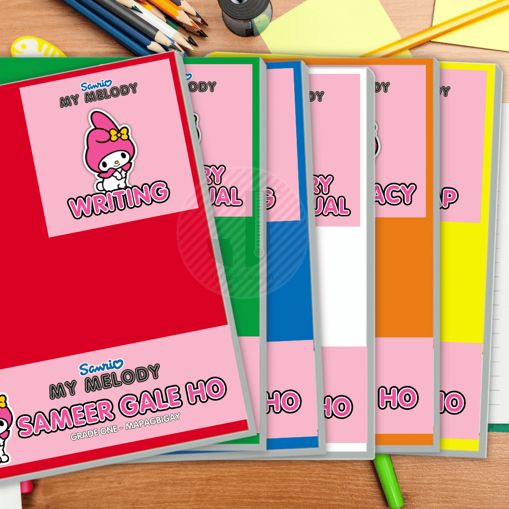 MY MELODY Inspired NAME AND SUBJECT NOTEBOOK STICKER LABELS | SANRIO MY ...