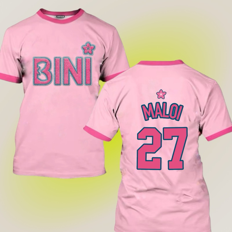 BINI varsity inspired t-Shirt back to back print saublination print ...