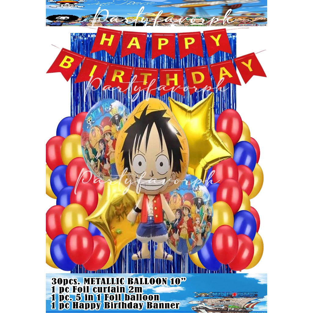 37pcs. LUFFY/ ONE/PIECE BALLOON SET for party decoration/partyfavorph ...