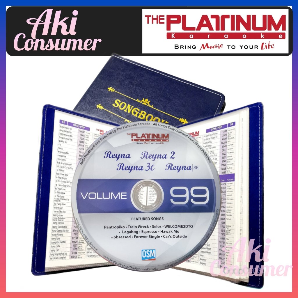 PLATINUM UPDATED CD and SONGBOOK VOLUME-99 for Reyna 1,2,3c & SE ...