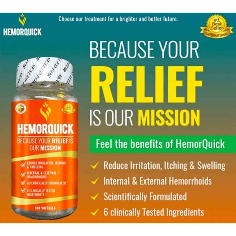 HEMORQUICK - 100% Original Made with Natural Ingredients (100softgel ...
