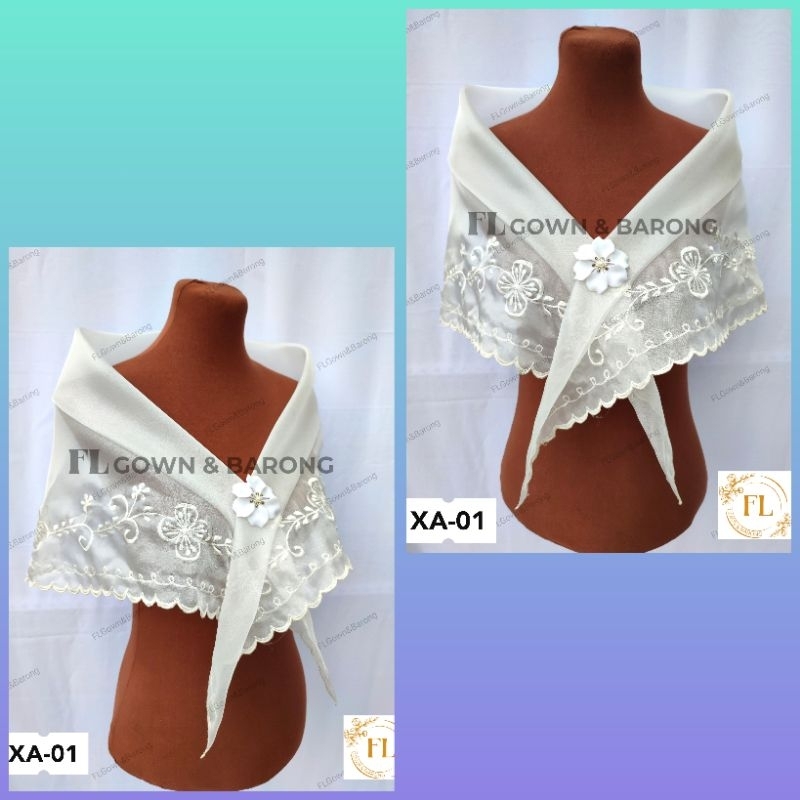 XA01 Alampay Filipiniana with Free Brooch Modern Traditional ...