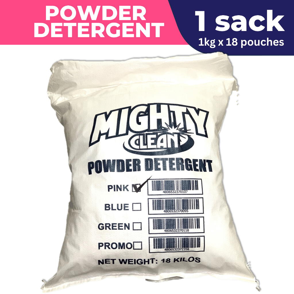 18 KILOS Mighty Clean Powder Detergent Floral Blossom Industrial Size ...