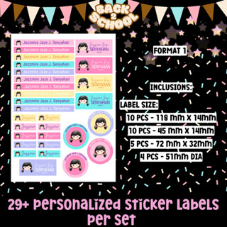 Personalized Name Label Stickers - 29+ Colorful Labels - Customizable ...
