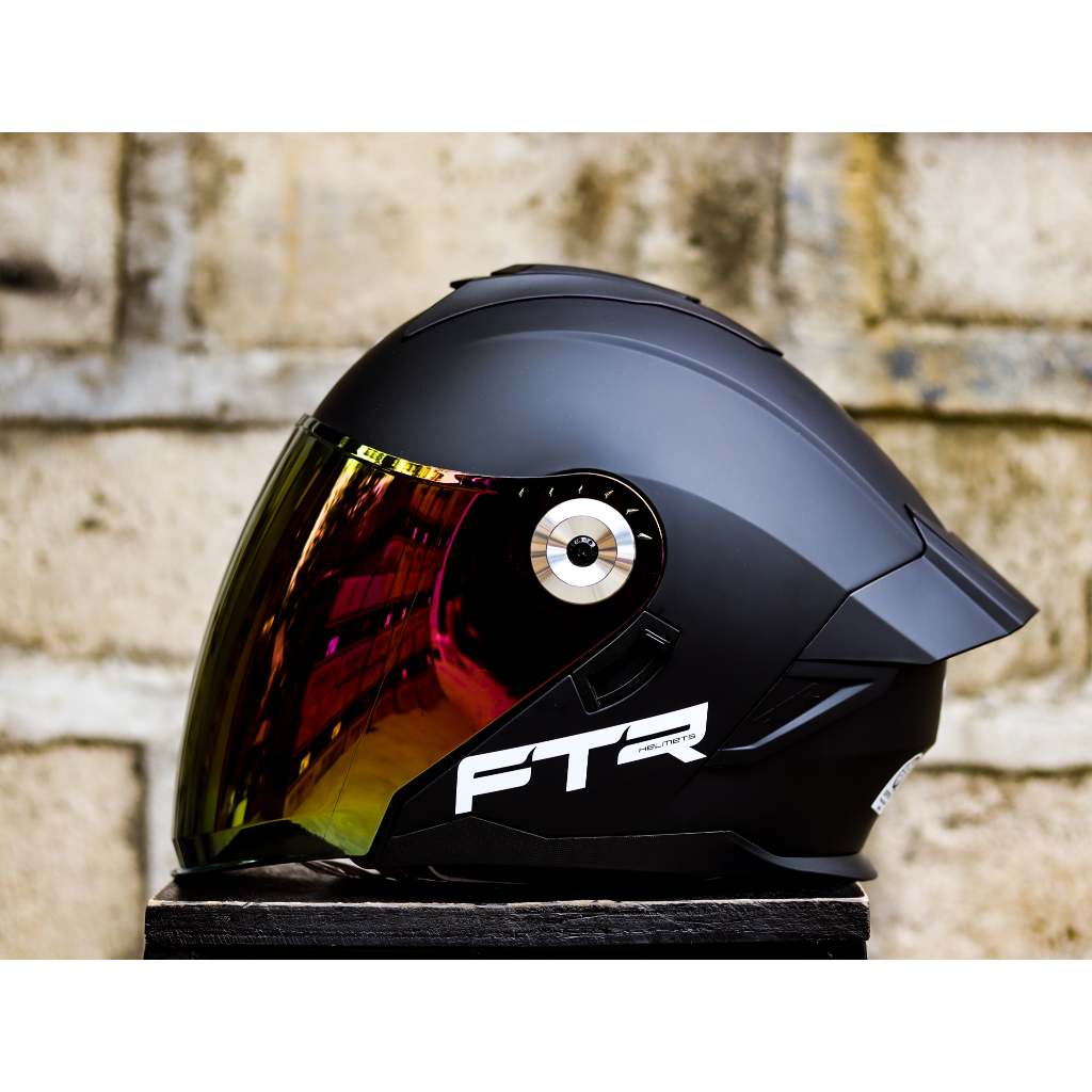 FTR HELMET N95 MATTE BLACK DUAL VISOR | Shopee Philippines