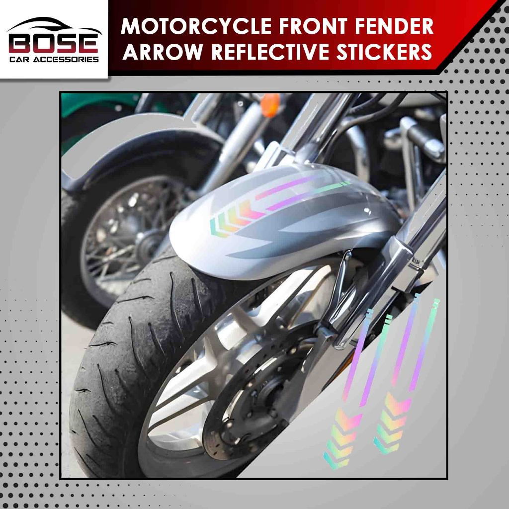 Motorcycle Arrow Reflective Stickers Wheel Safety Warning Arrow Tape ...