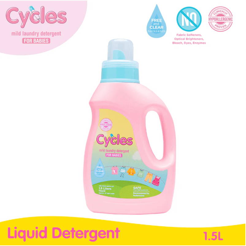 Cycles Mild Laundry Baby Detergent 1.5L | Shopee Philippines