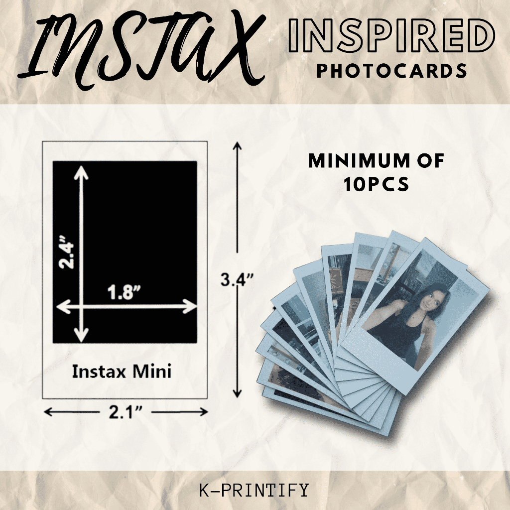 Instax Mini Inspired Photocards - (Read Description) | Shopee Philippines