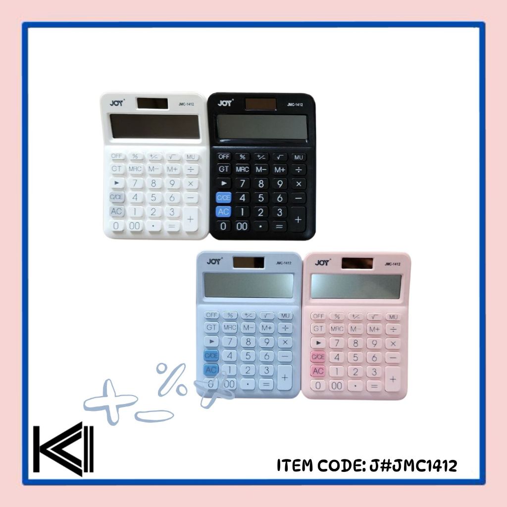 Joy Small Sized Calculator 12 Digits Dual Power | Shopee Philippines