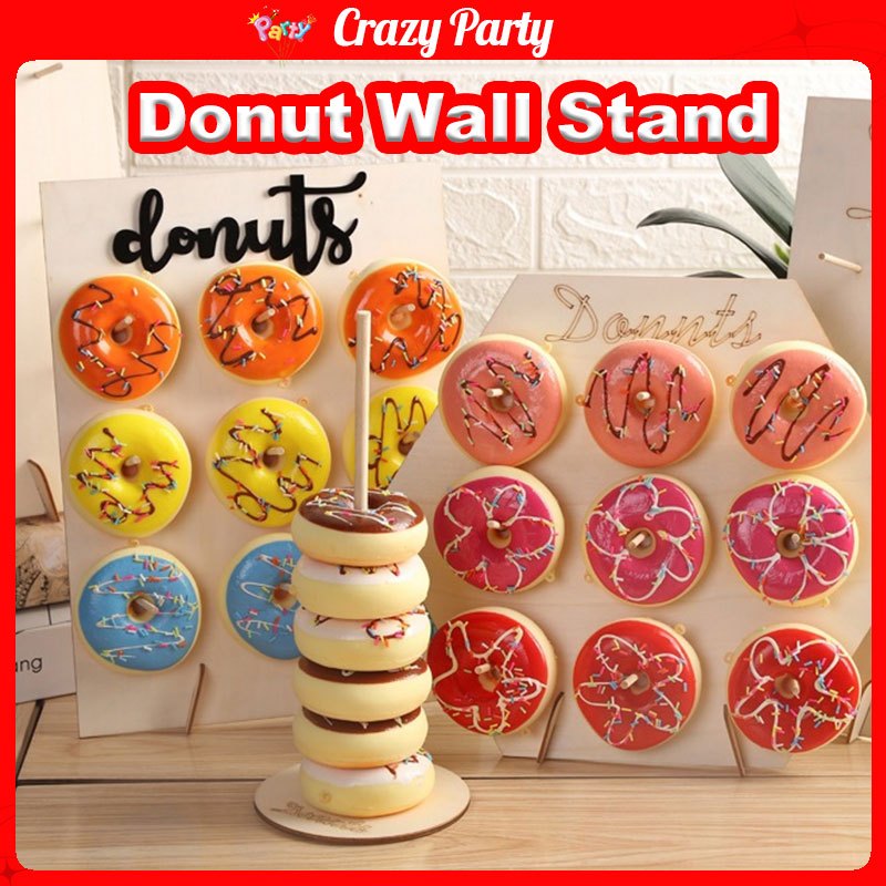 Wooden Donut Wall Display Rack Candy Donut Rack For Party and Wedding ...