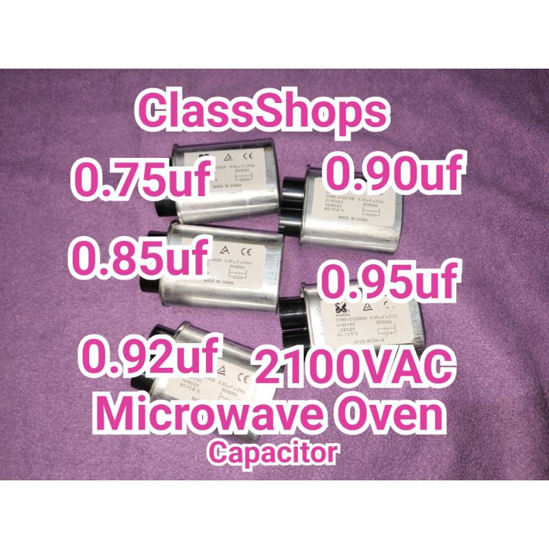 Microwave Oven Capacitor 0.75/0.85/0.90/0.92/0.95uf 2100vac | Shopee ...