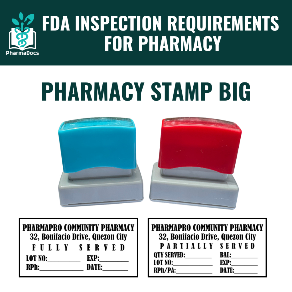 FDA Requirement Pharmacy Stamp/Fully Filled Stamp/Partially Filled ...