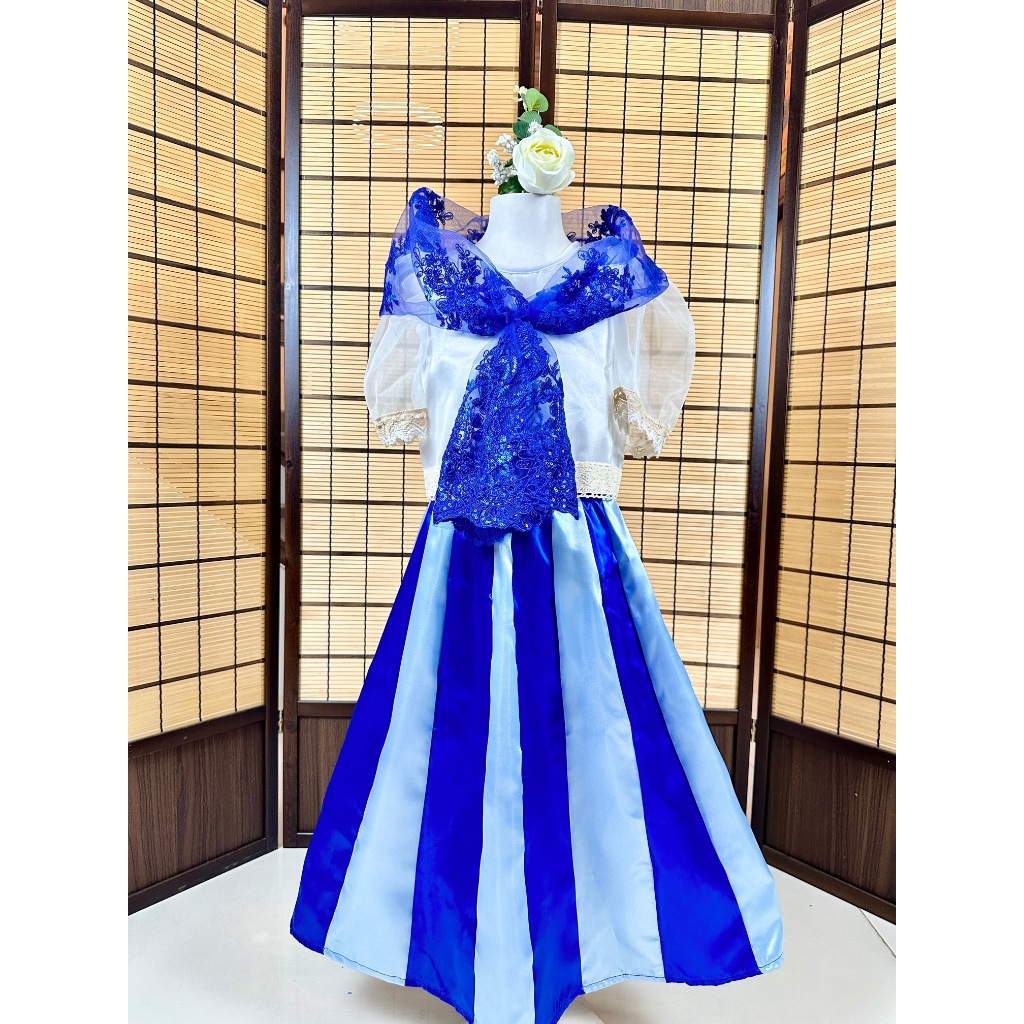 Filipiniana - Maria Clara Costume for Kids - Small and Medium Size (4-7 ...