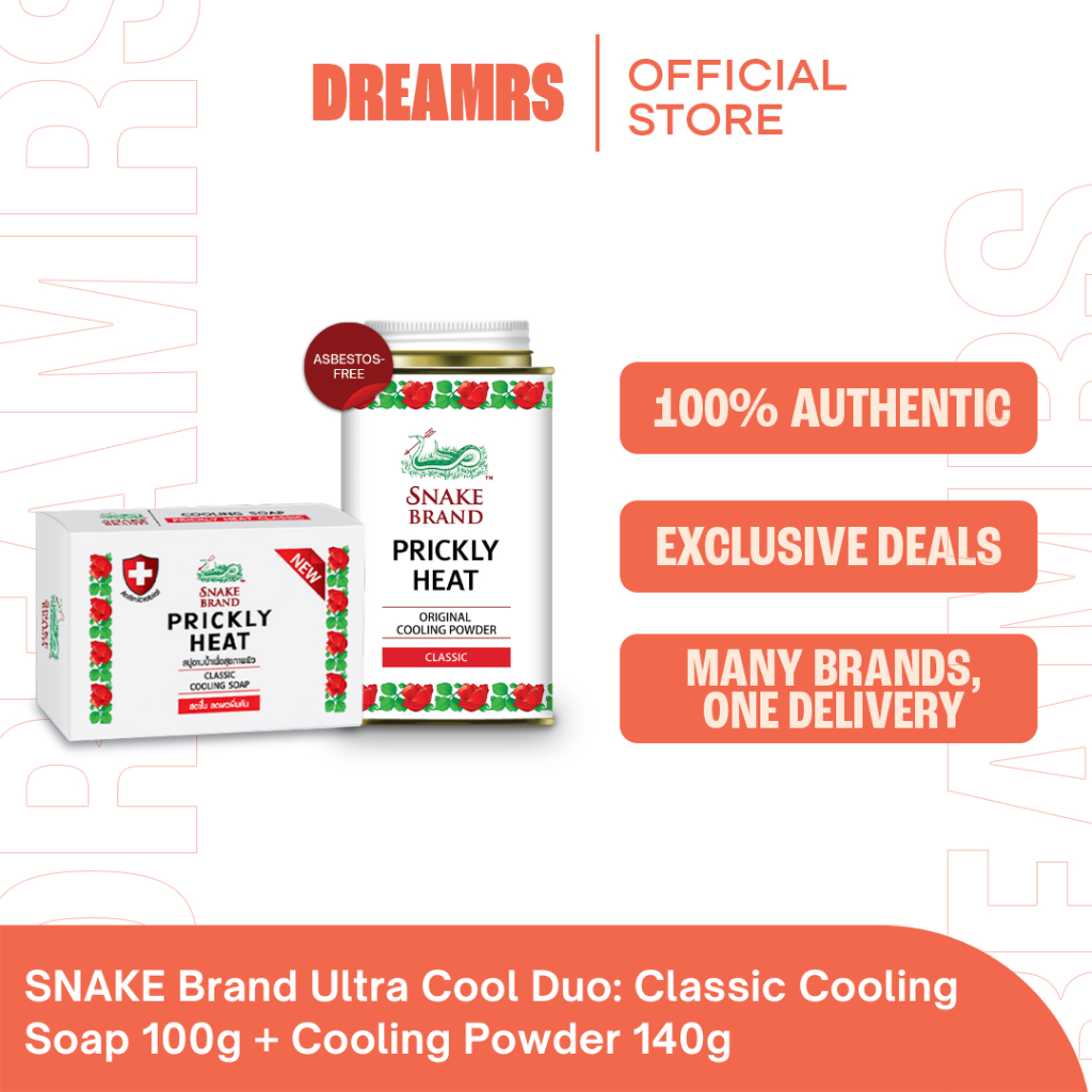 Snake Brand Ultra Cool Duo: Classic Cooling Soap 100g + Cooling Powder ...