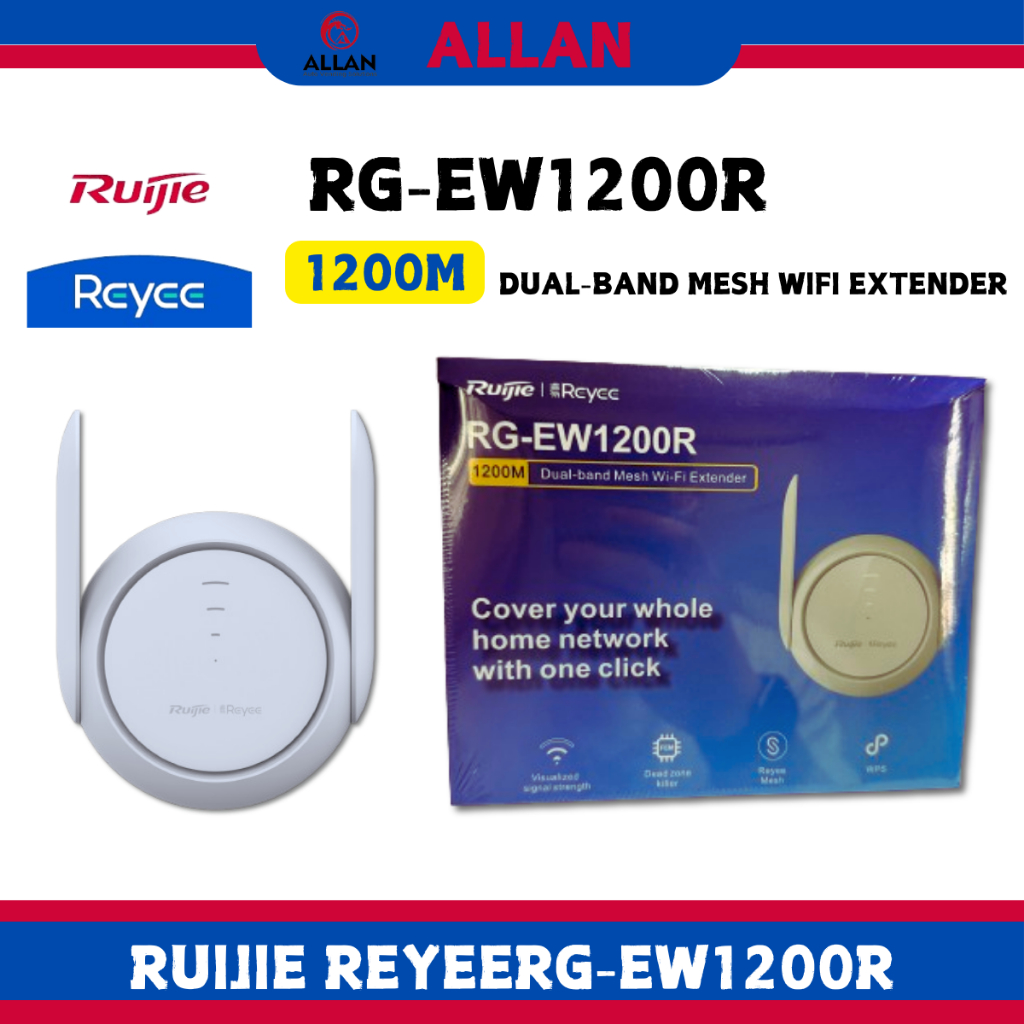 Allan Ruijie Reyee Rg Ew1200r 1200m Dual Band Mesh Wi Fi Extender