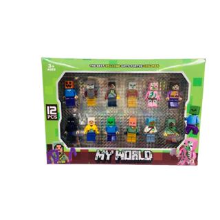 12pcs minecraft block toys figure brick toy kids | Shopee Philippines