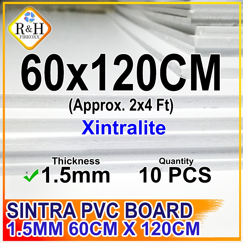 SINTRA PVC BOARD | 60x120cm 1.5mm Xintralite | 10 PCS | Shopee Philippines