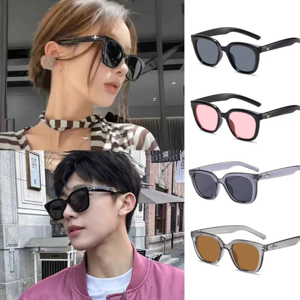 a.one.Summer UV Protection Sun Protection Sunglasses Star Square Frame ...