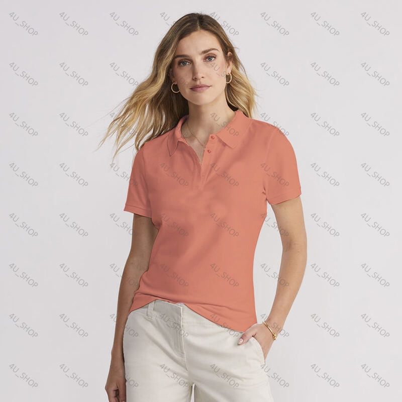 Peach color DRIFIT polo shirt for women casual outdoor formal team ...