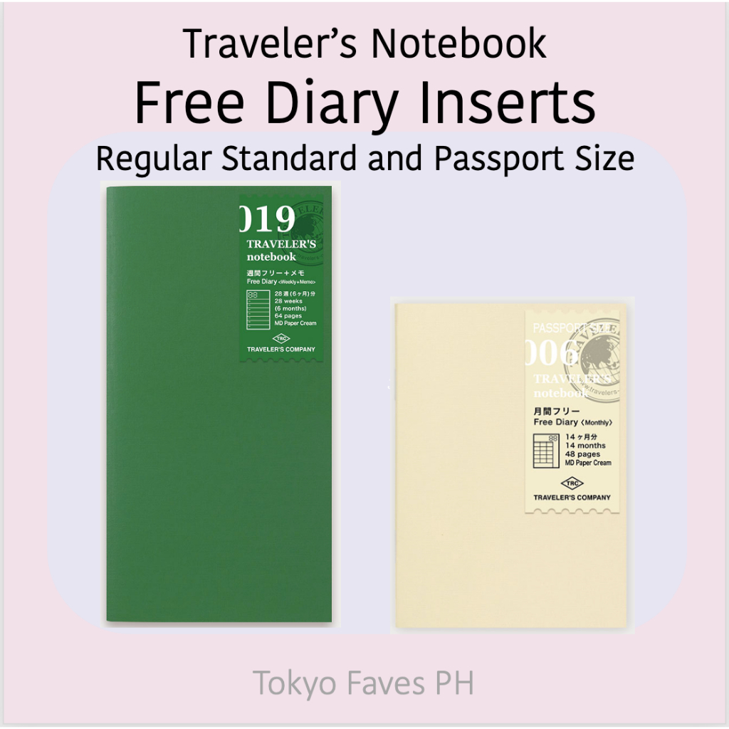Traveler's Notebook Free Diary Journal | Shopee Philippines
