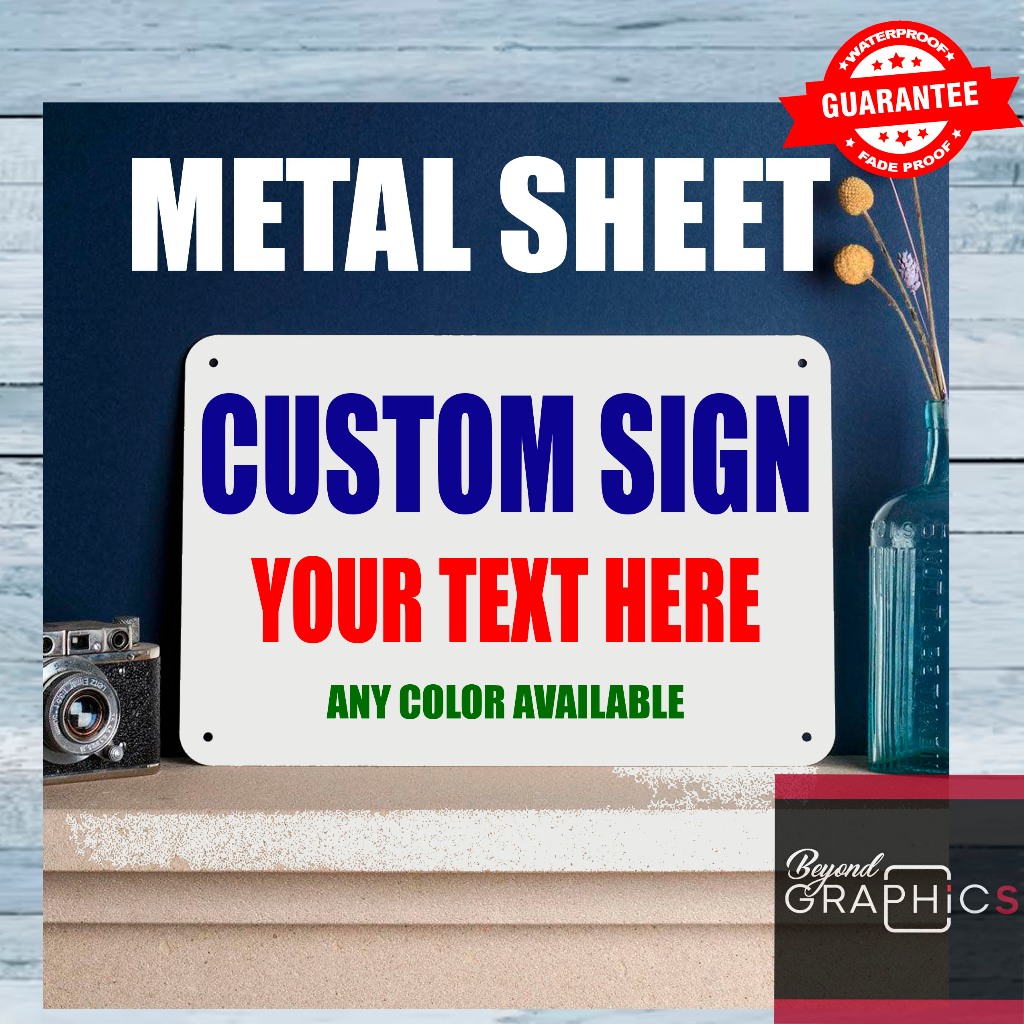 Metal Sheet Signages | Custom Design | Signage | Sign Boards I 11 x 16 ...