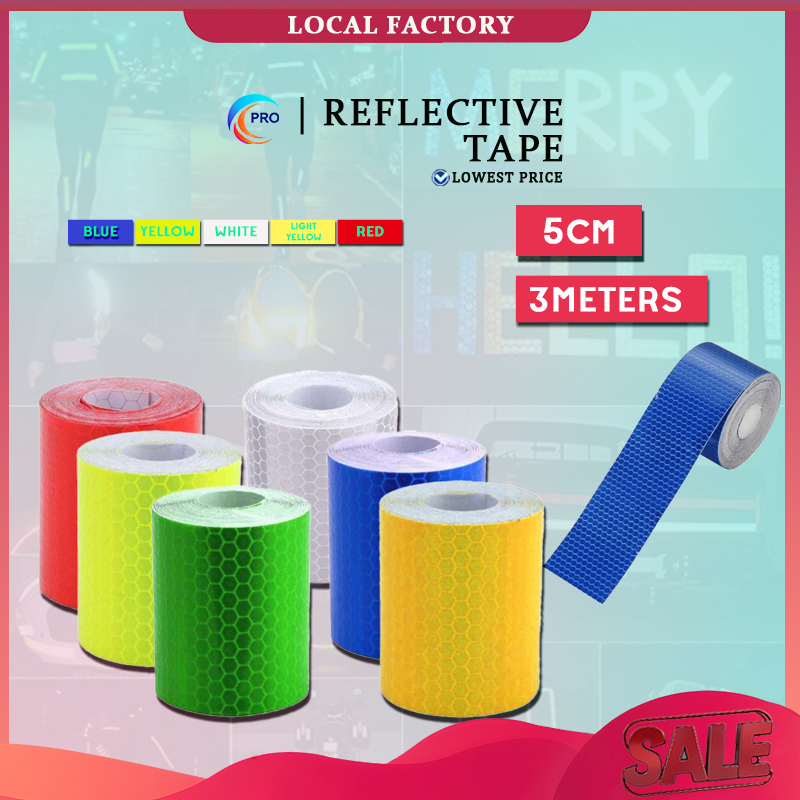 5cm x 3M Reflective Tape - Colorful Honeycomb Reflective Film Sticker ...