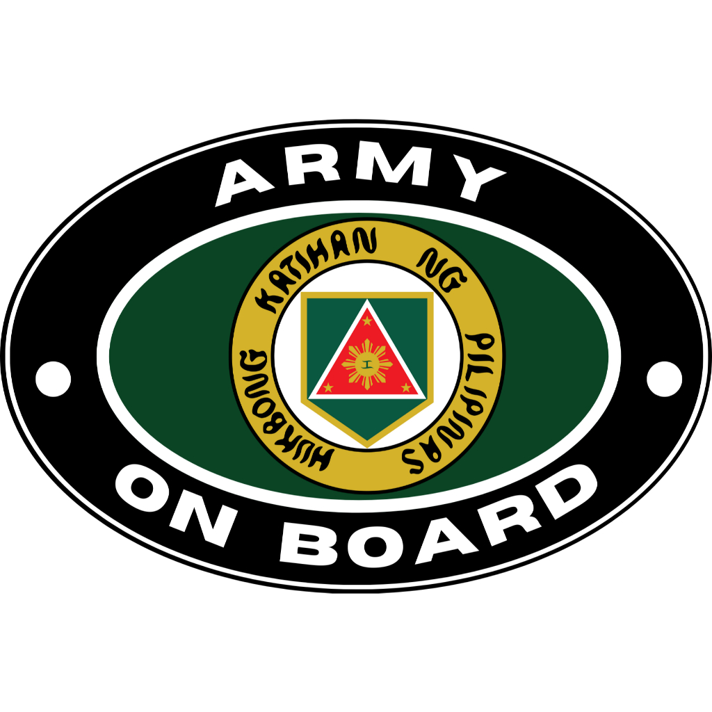 ARMY ON BOARD VINYL STICKER 7X10cm | Shopee Philippines