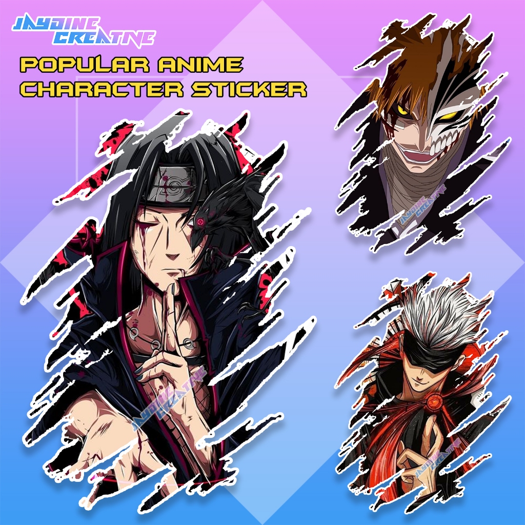 Popular Anime Scratch Design Sticker version 2, Indoor Outdoor Vinyl ...