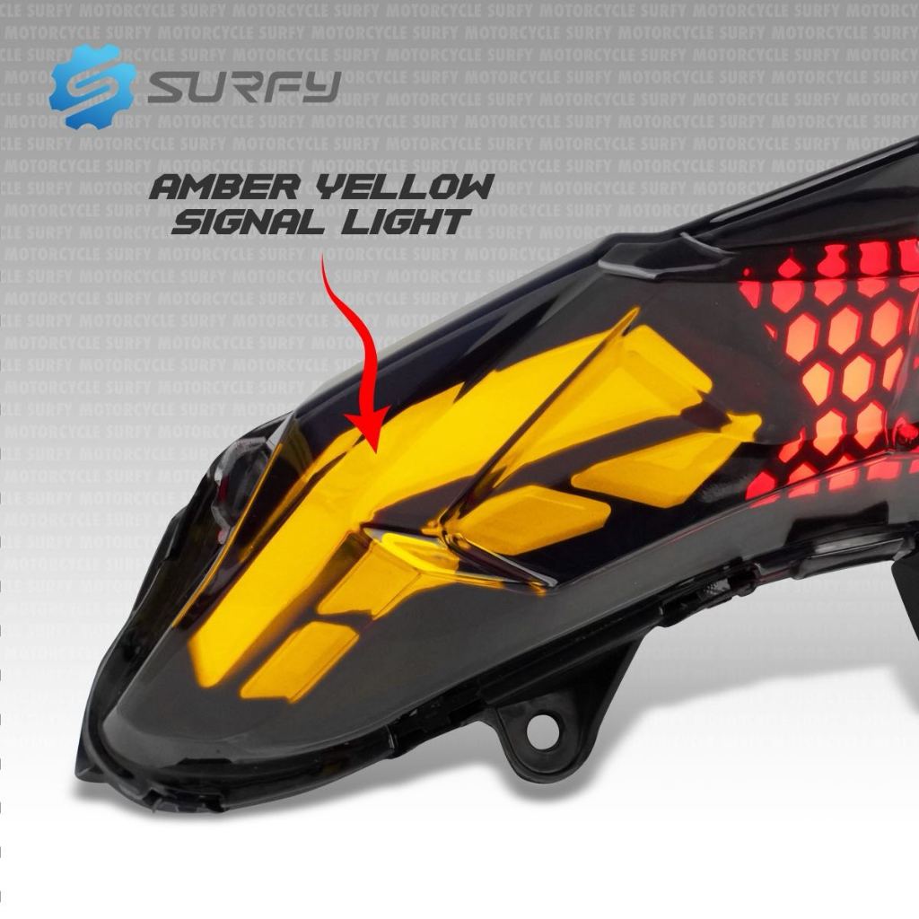 Honda Click 125i v1 Tail Light RGB Smoke Lens 13Modes LED VIVID Color ...