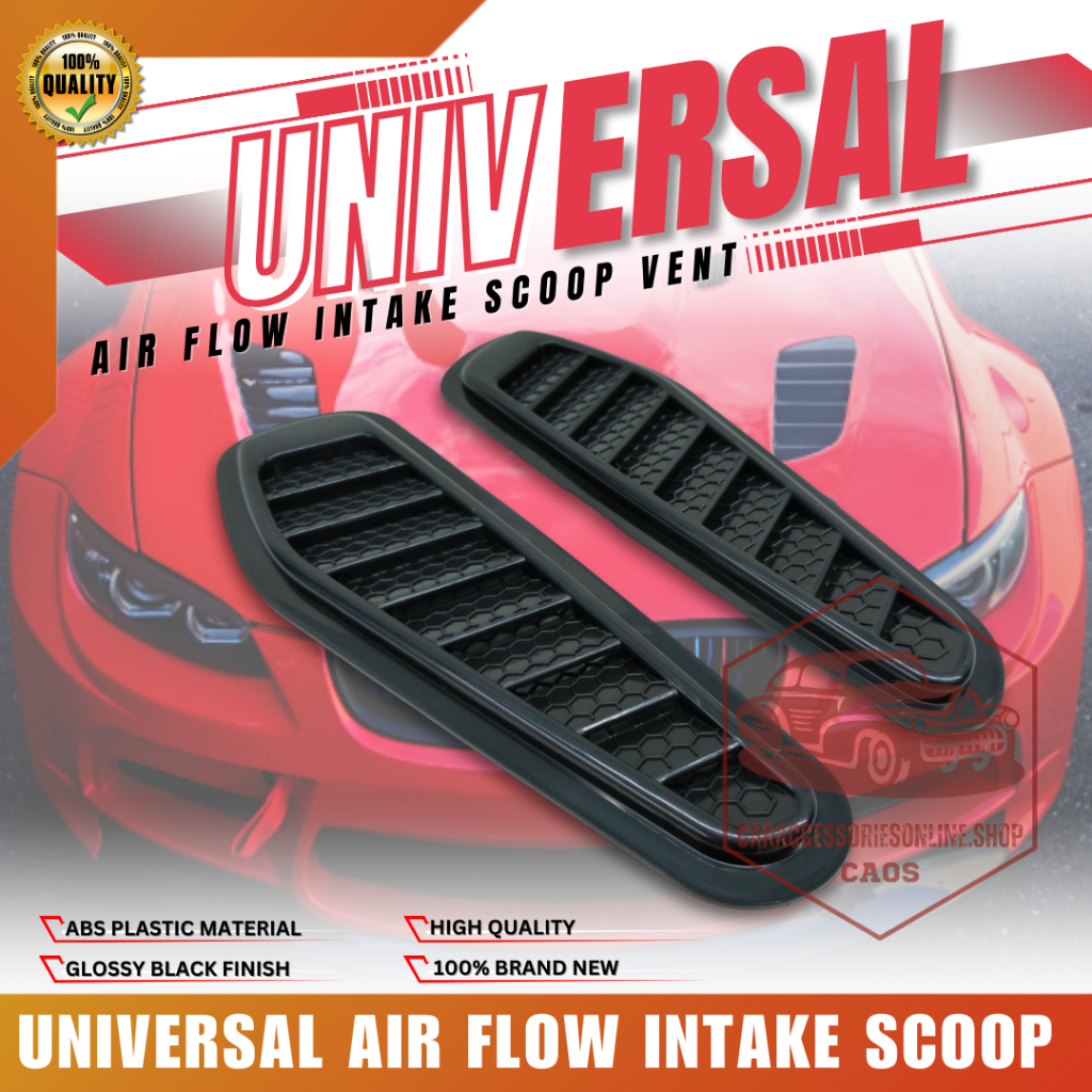 CAOS 2pcs Universal Car Air Flow Intake Scoop Bonnet Side Fender Vent ...