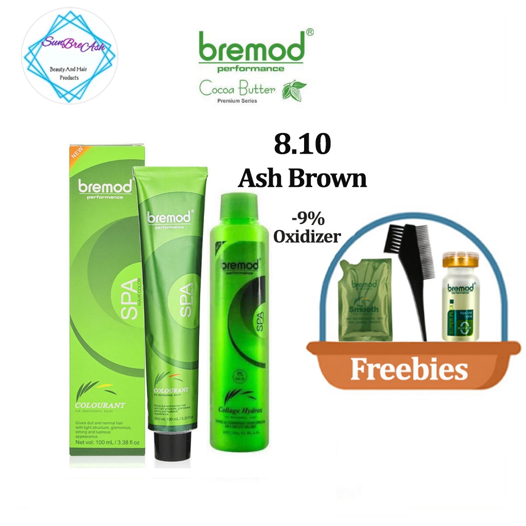 Bremod Hair Color 8.10 Ash Brown 100ml Oxidizer 100ml Hair ...