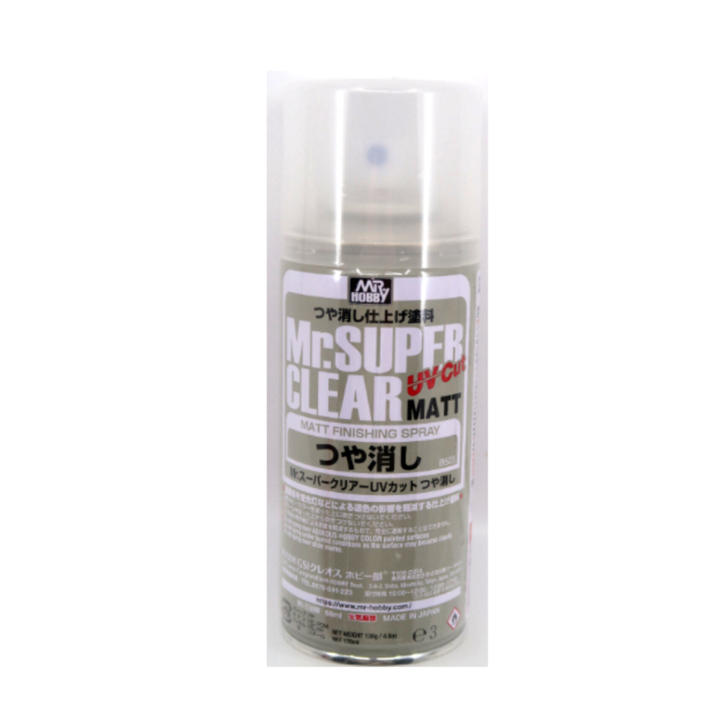 Mr. Super Clear UV Cut Flat Spray | Matte Finish Sealant for Mr. Color ...