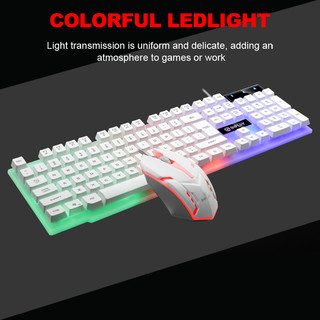 Inplay STX200 Keyboard Mouse Set Rainbow RGB Suspended Backlit Gaming ...