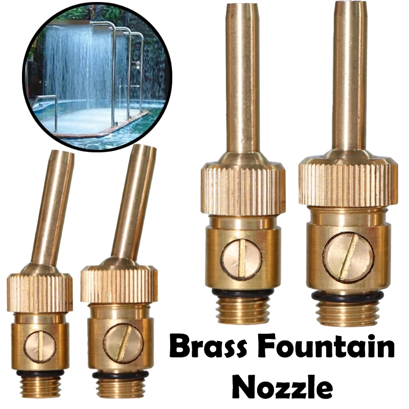 Brass Fountain Nozzle Adjustable Male Thread Straight Curtain Line ...