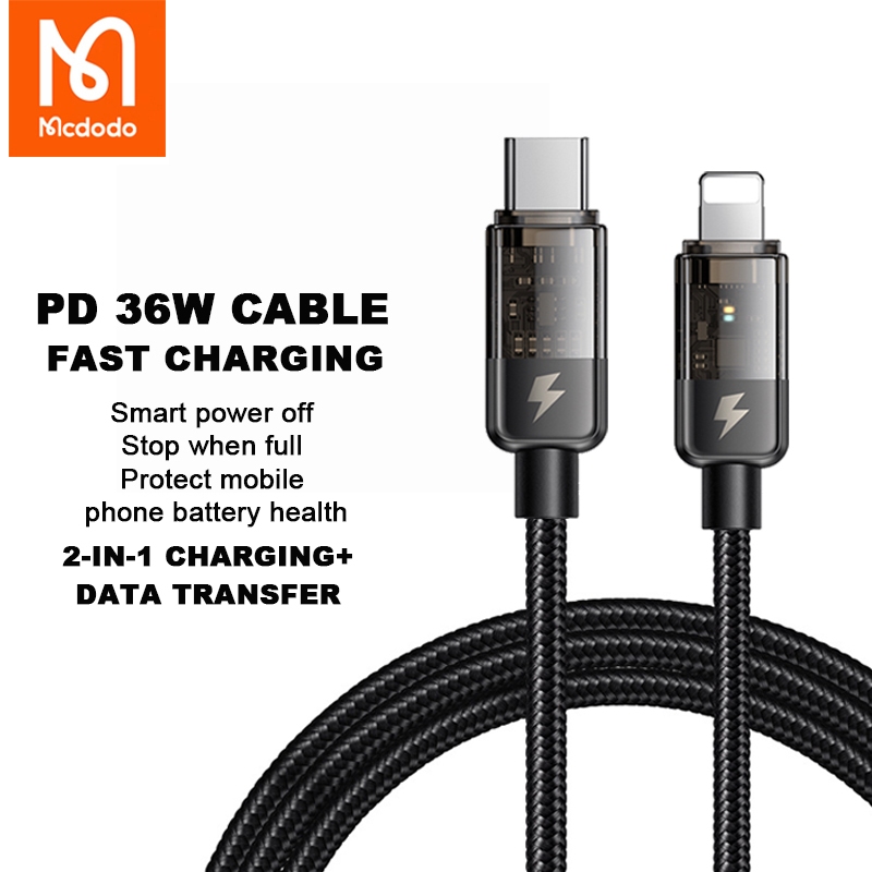 Mcdodo Charger Type C Charger Cable 90 Degree Gaming PD 36W Fast ...
