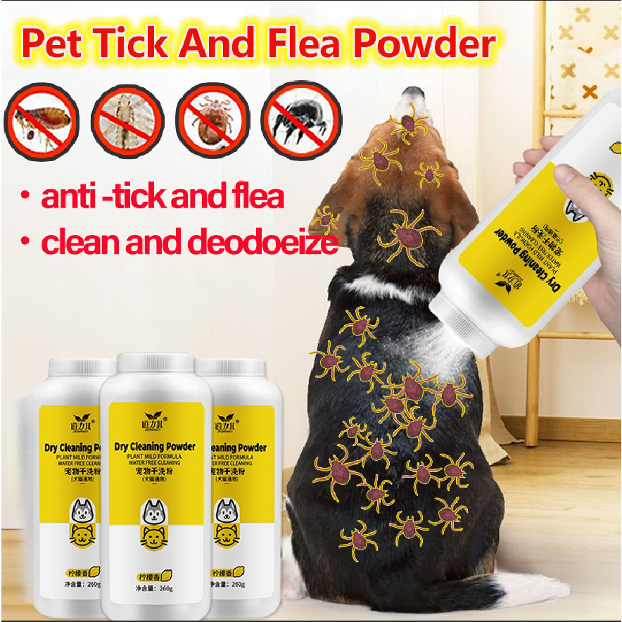 Dog Powder For Tick And Flea Puppy Dry Cleaning Powder Gamot Sa Garapata Ng Aso Anti-Parasitic ...