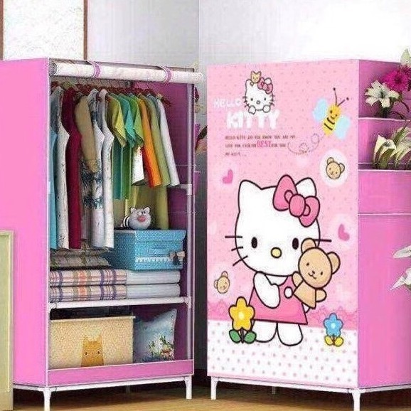 Simple Clothes Storage Wardrobe With Zipper Multi Organizer Fashion ...