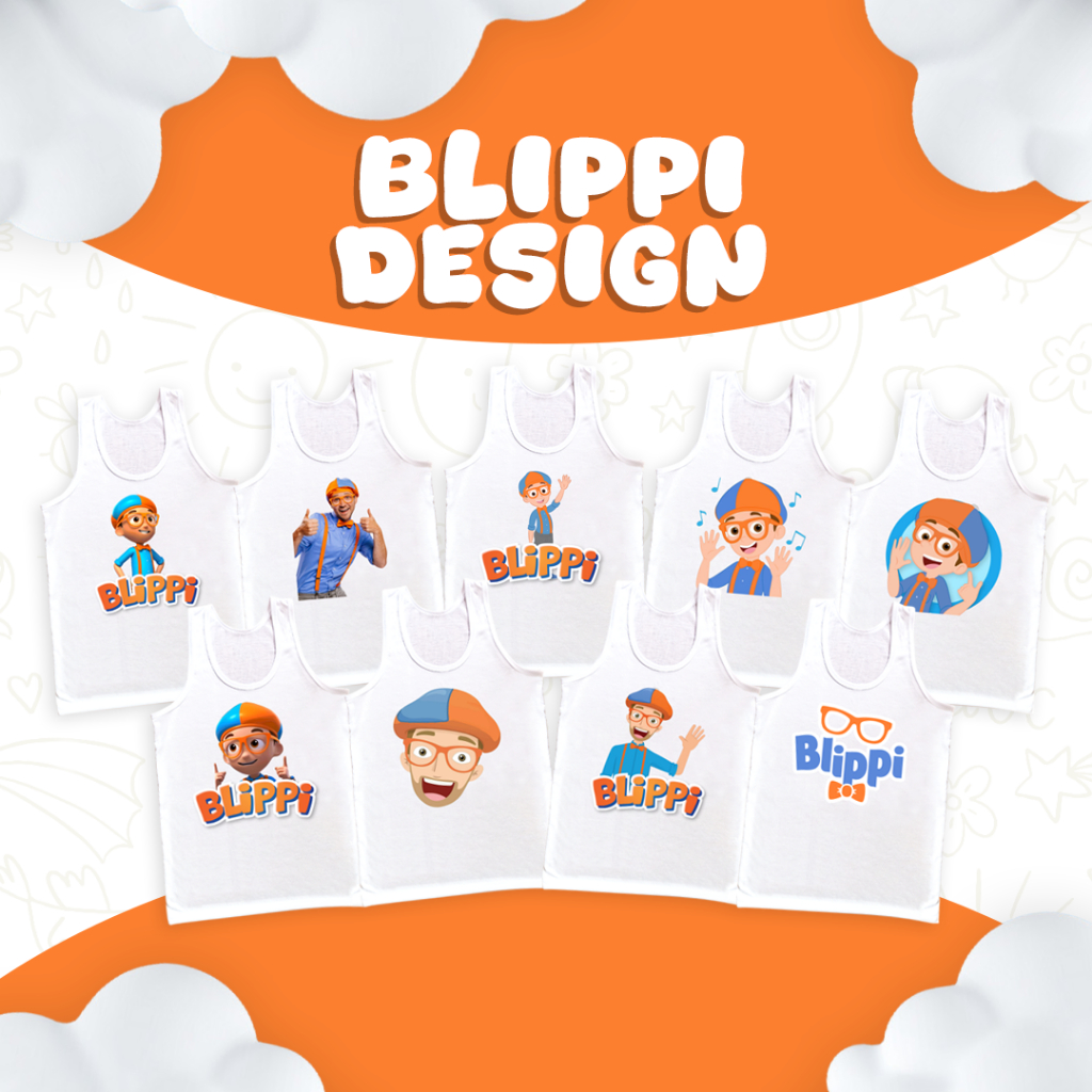 kiddie clo sando for kids boys assorted BLIPPI subli print kids sando ...